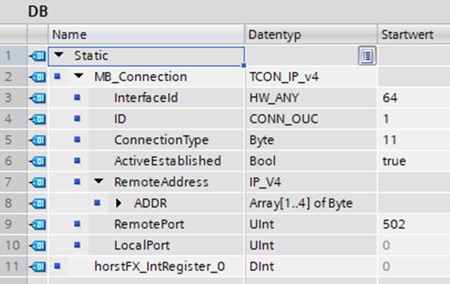 PLC sample programs (Modbus)